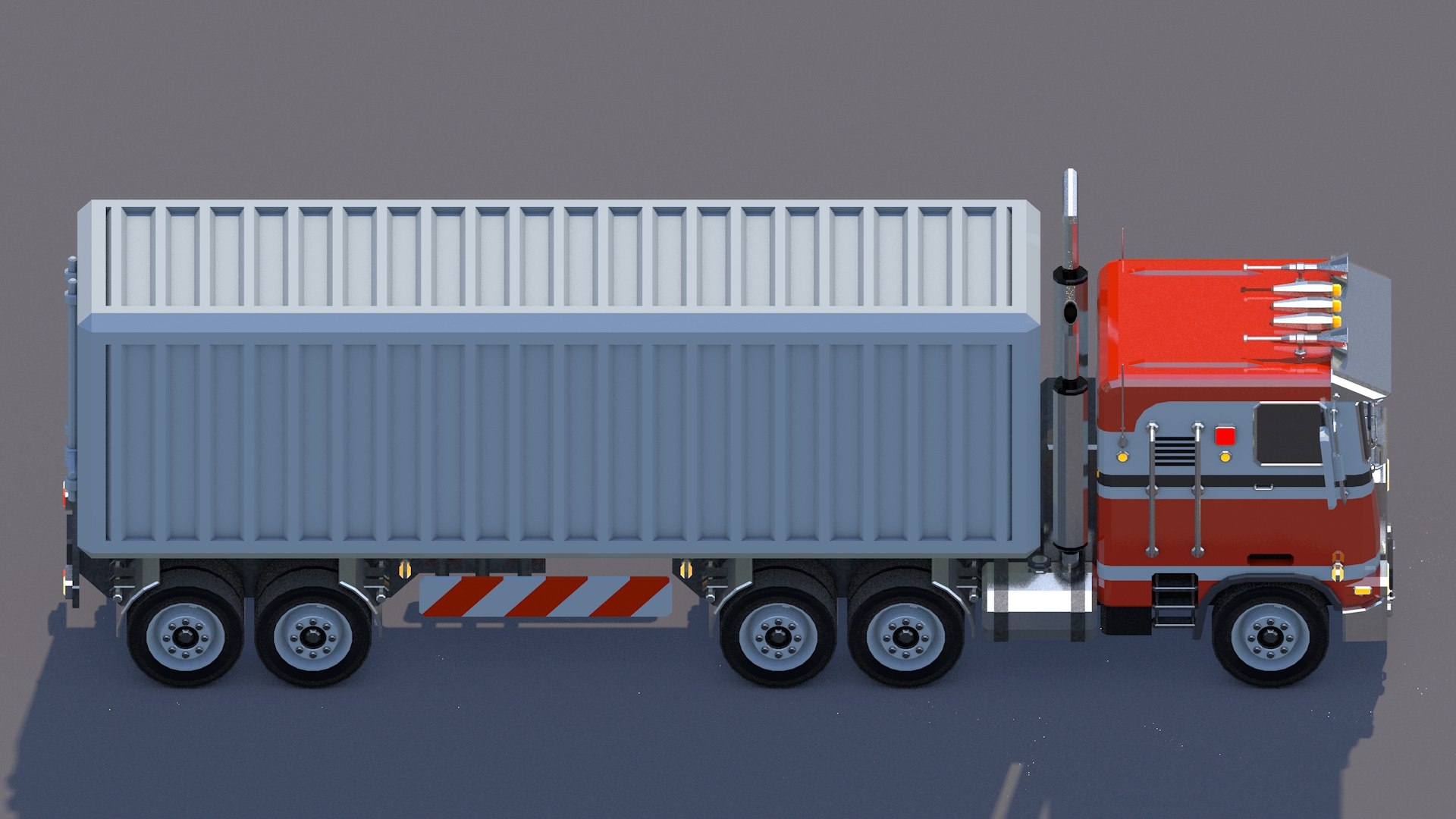 Container Truck Model 3D - TurboSquid 2153185