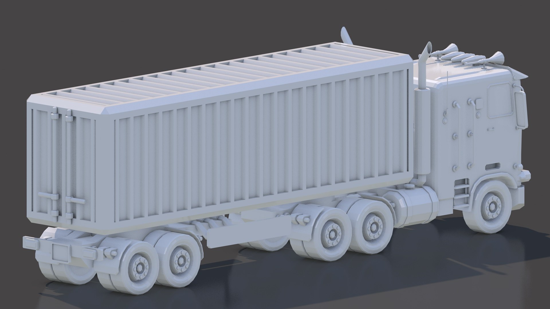 Container Truck Model 3D - TurboSquid 2153185
