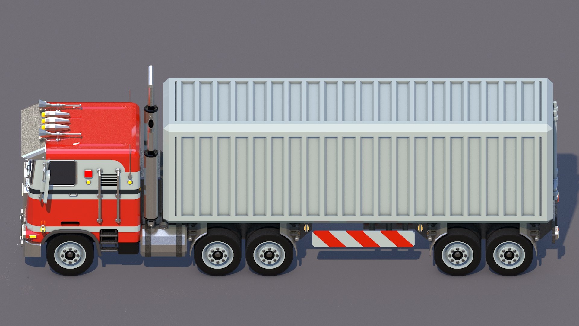 Container Truck Model 3D - TurboSquid 2153185