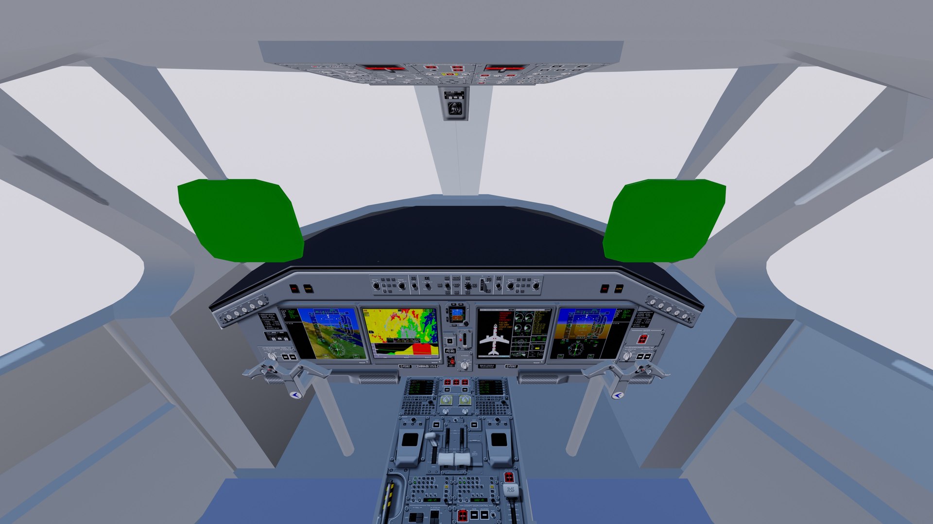 3D cockpit embraer 175 e-2 - TurboSquid 1578268