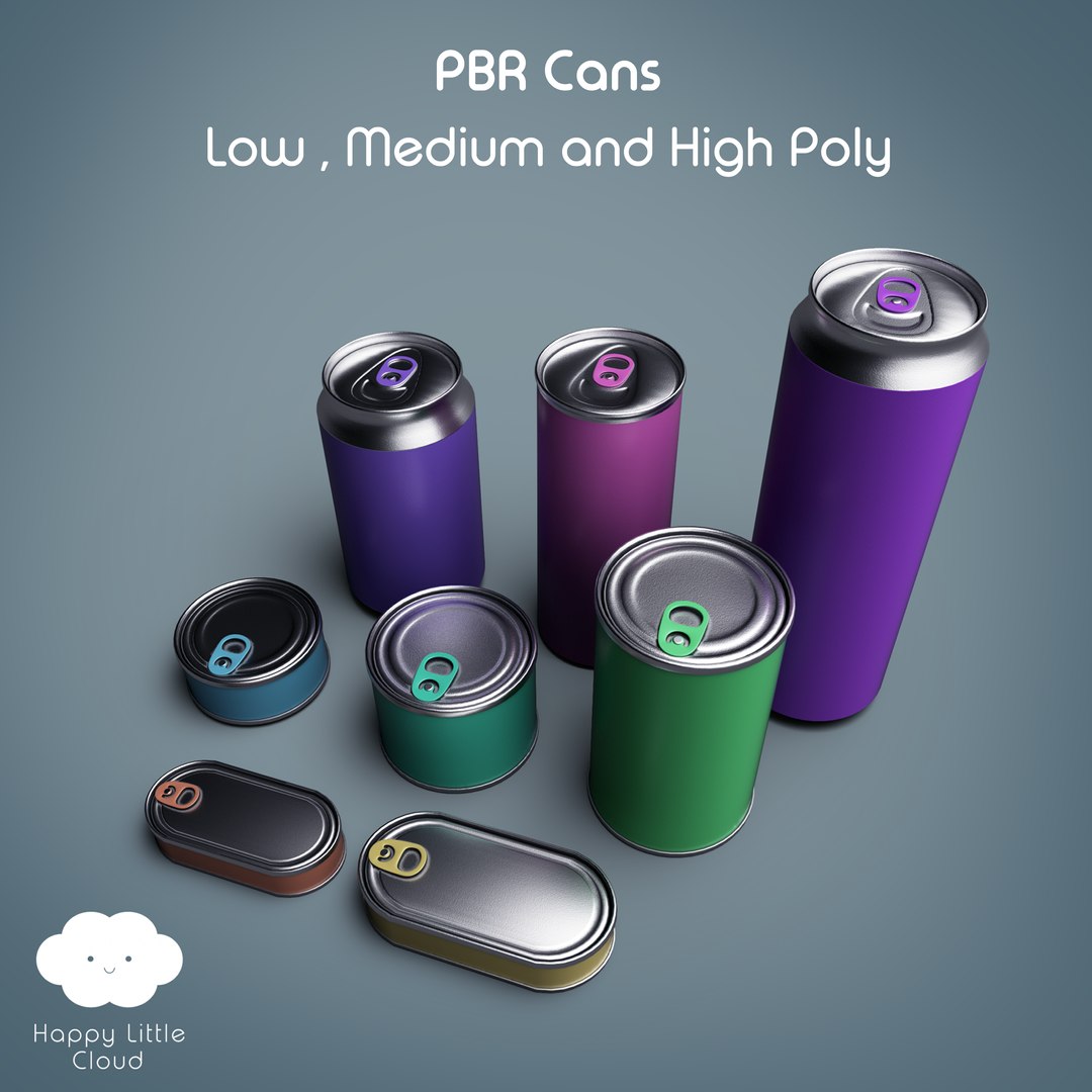 3D Pbr Tin Pack - TurboSquid 1344470
