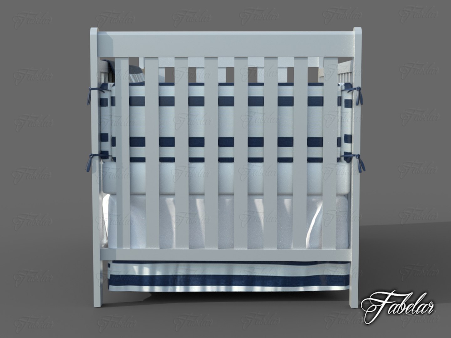 Cot Bed 3D Model - TurboSquid 1366080