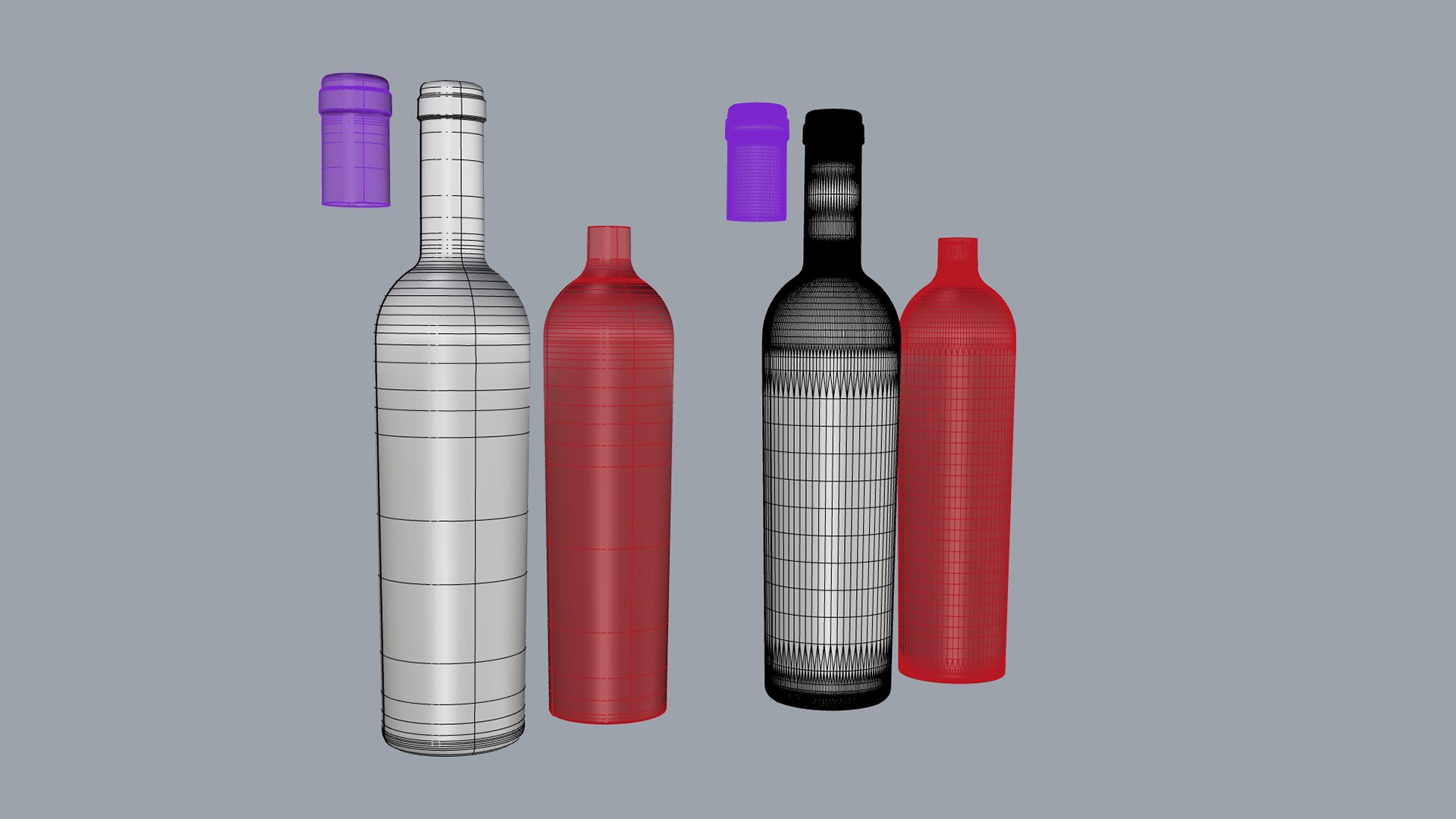 3d packshot bottle collection 3D model - TurboSquid 1827616