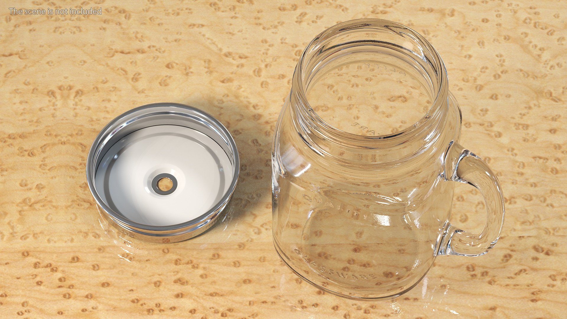 3D Glass Sipper Drinking Jar - TurboSquid 1790650