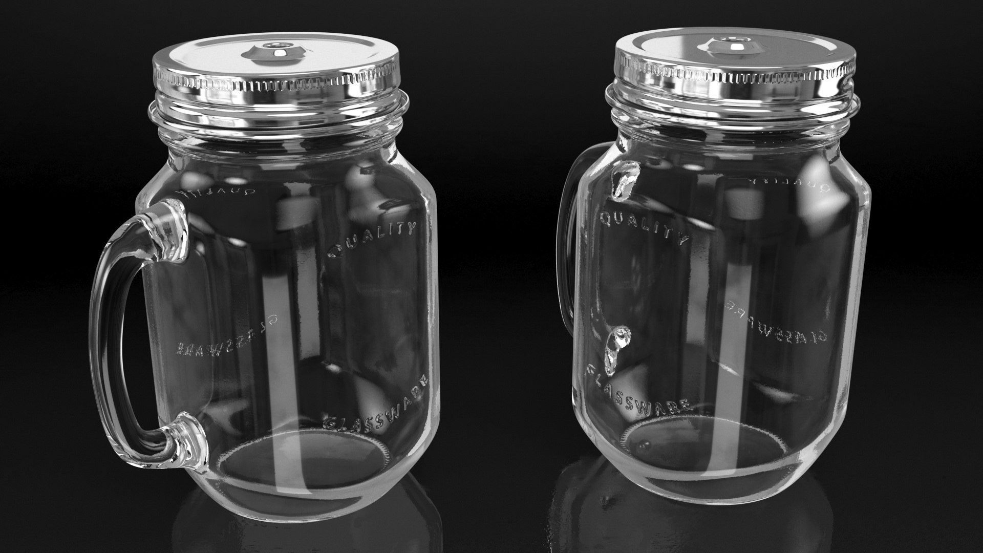 3D Glass Sipper Drinking Jar - TurboSquid 1790650
