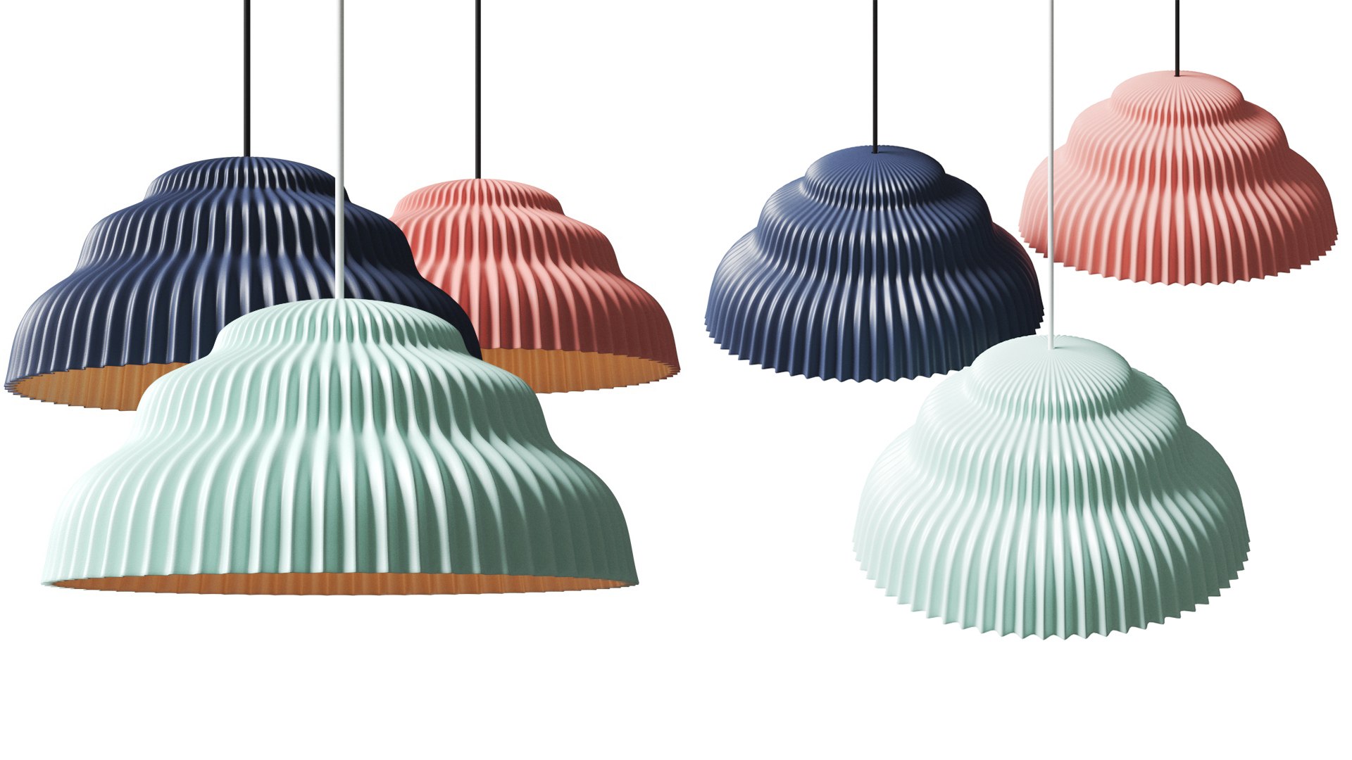 3D Kaskad Blush Big Pendant Light by SCHNEID model - TurboSquid 2114501
