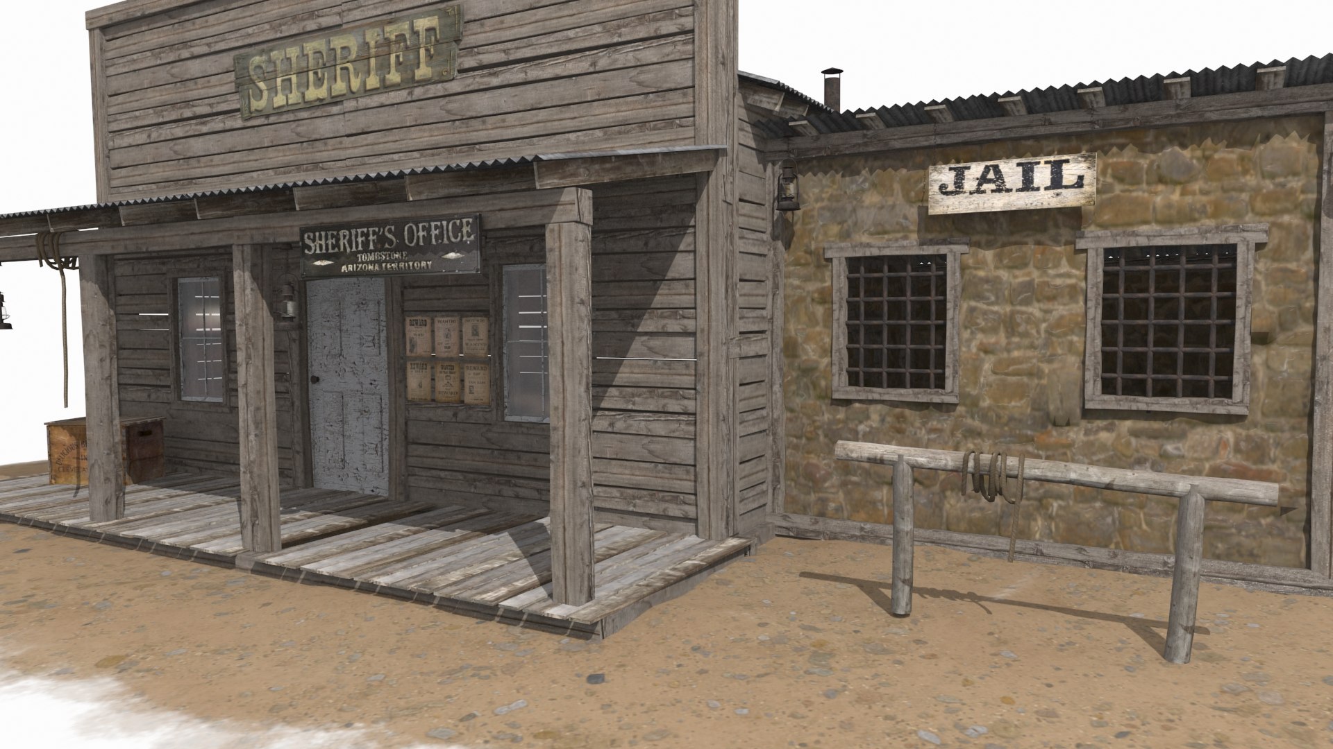 3D Western Sheriff Office Model - TurboSquid 1629780