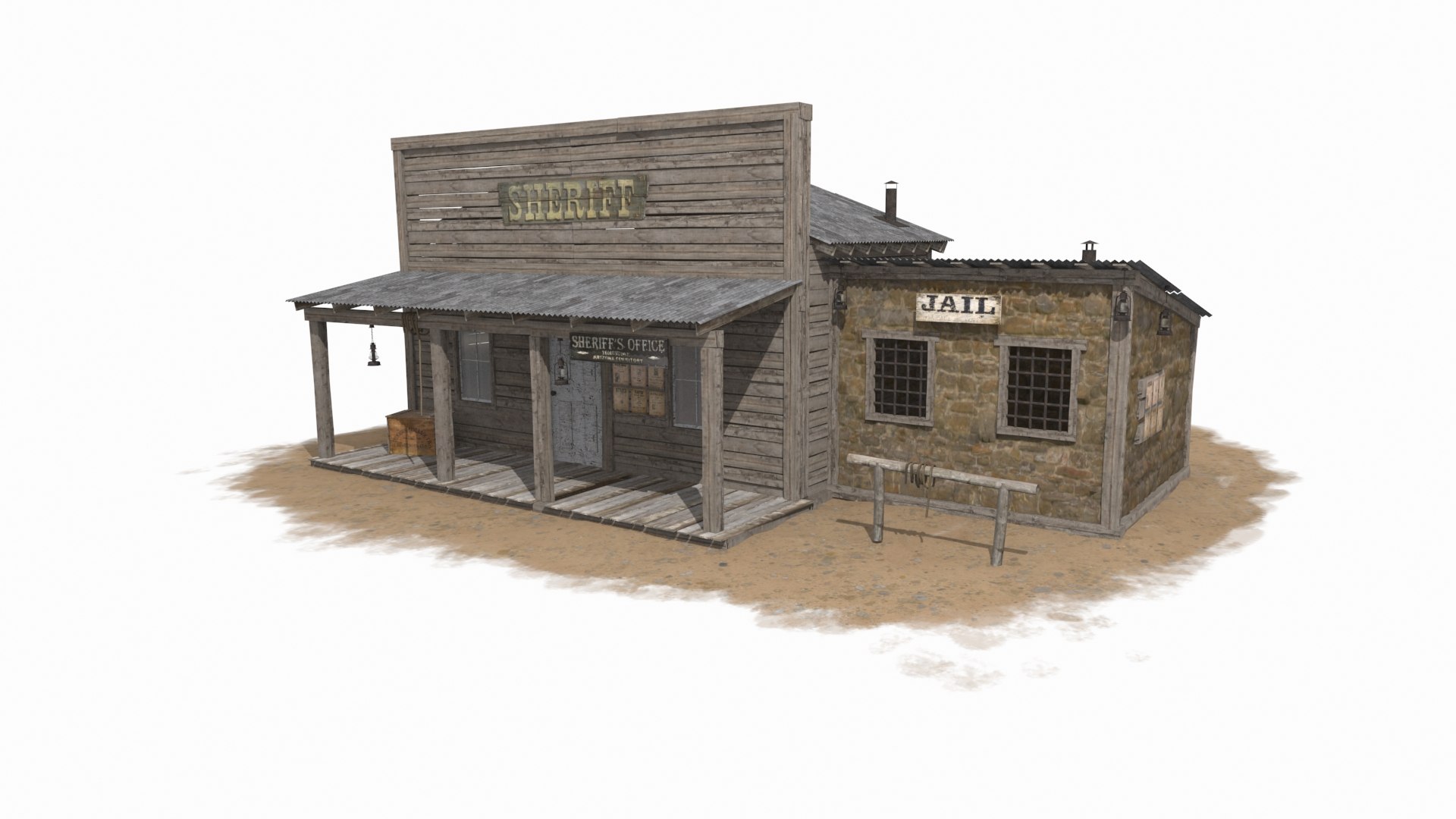 3D Western Sheriff Office Model - TurboSquid 1629780