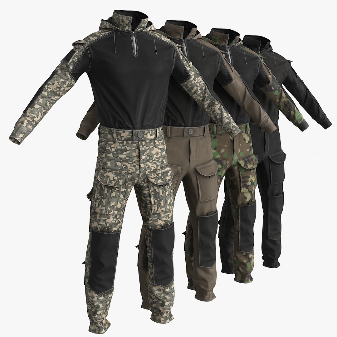 3D Combat Uniform 4 Colors Model - TurboSquid 2332148