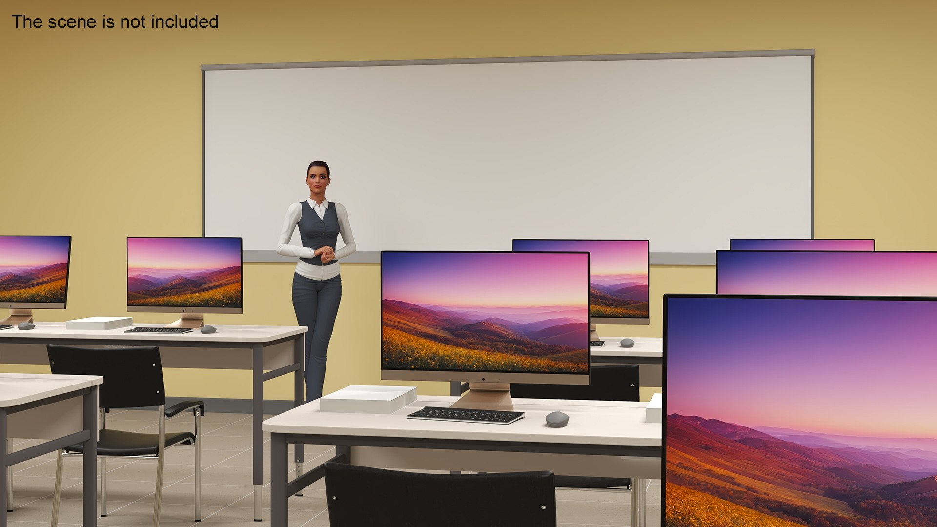 Computer Lab Setup Model - TurboSquid 2374719