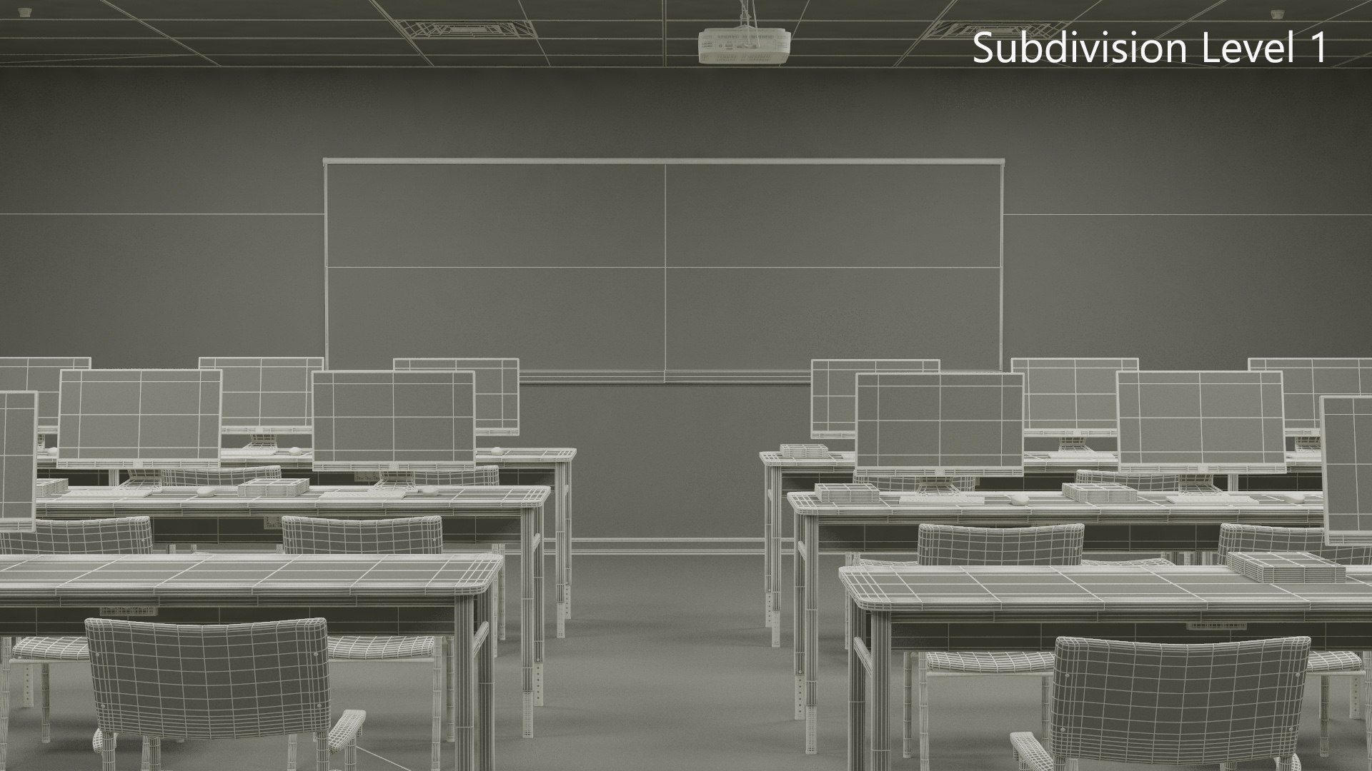 Computer Lab Setup Model - TurboSquid 2374719