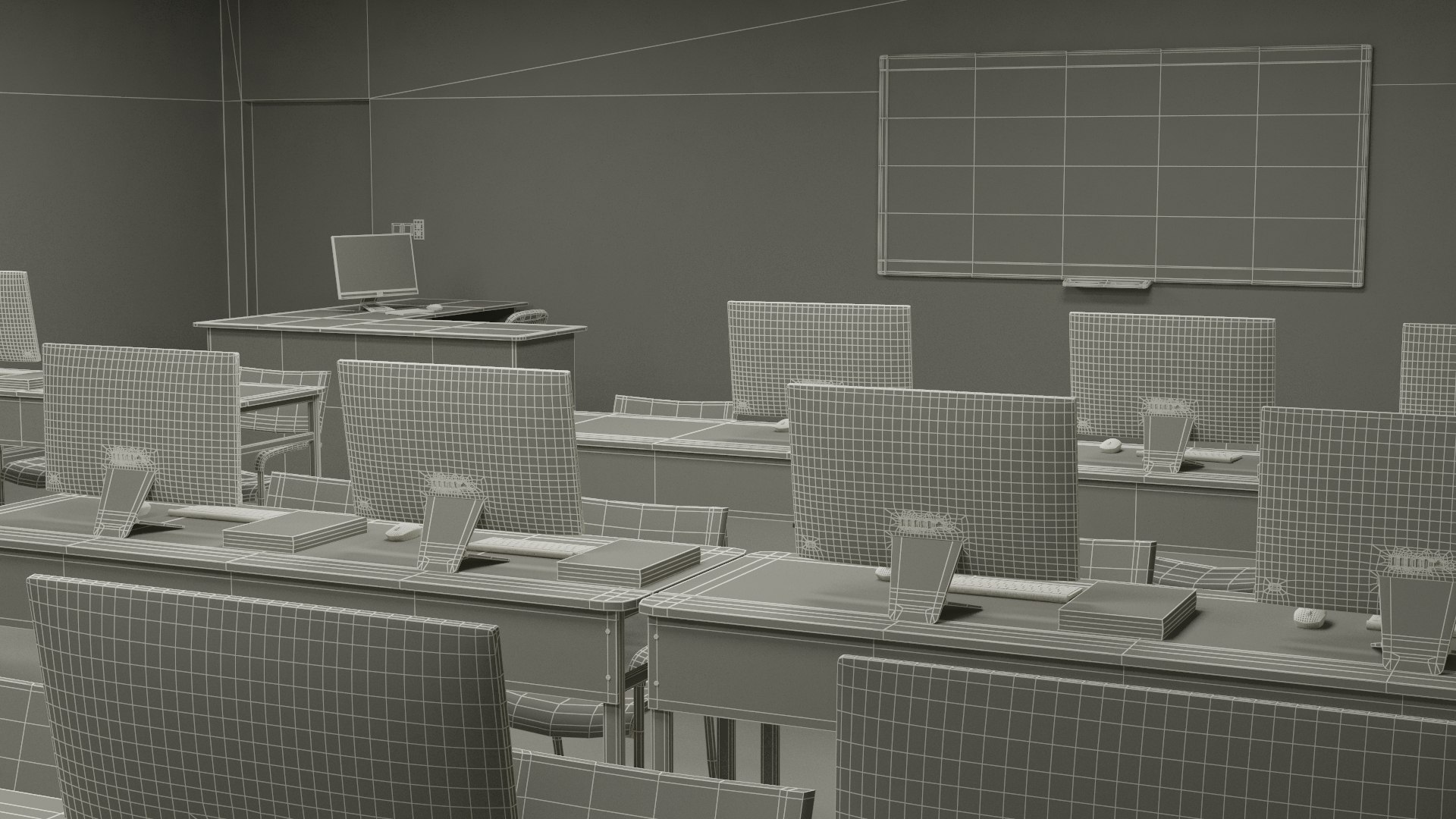 Computer Lab Setup Model - TurboSquid 2374719