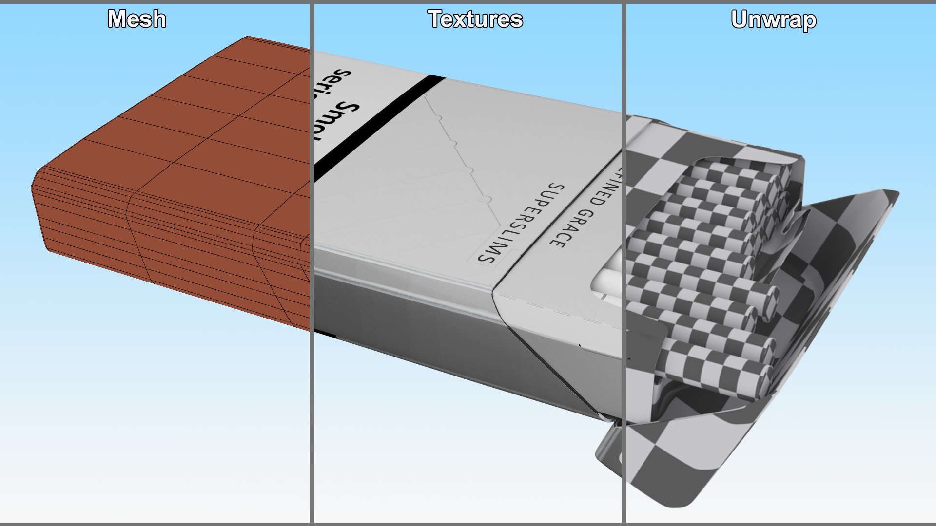 Open Pack Of Cigarettes Davidoff White Super Slim Model - TurboSquid ...