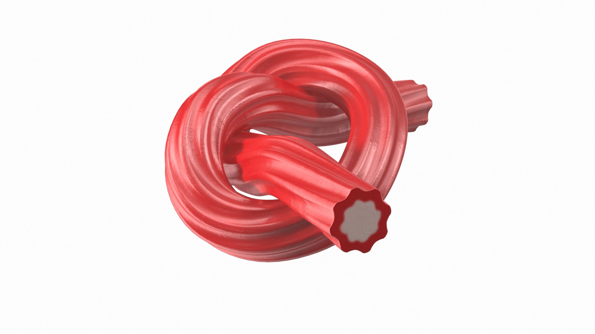 Licorice Twisted Rope Candy Tied in Knot model - TurboSquid 1736784