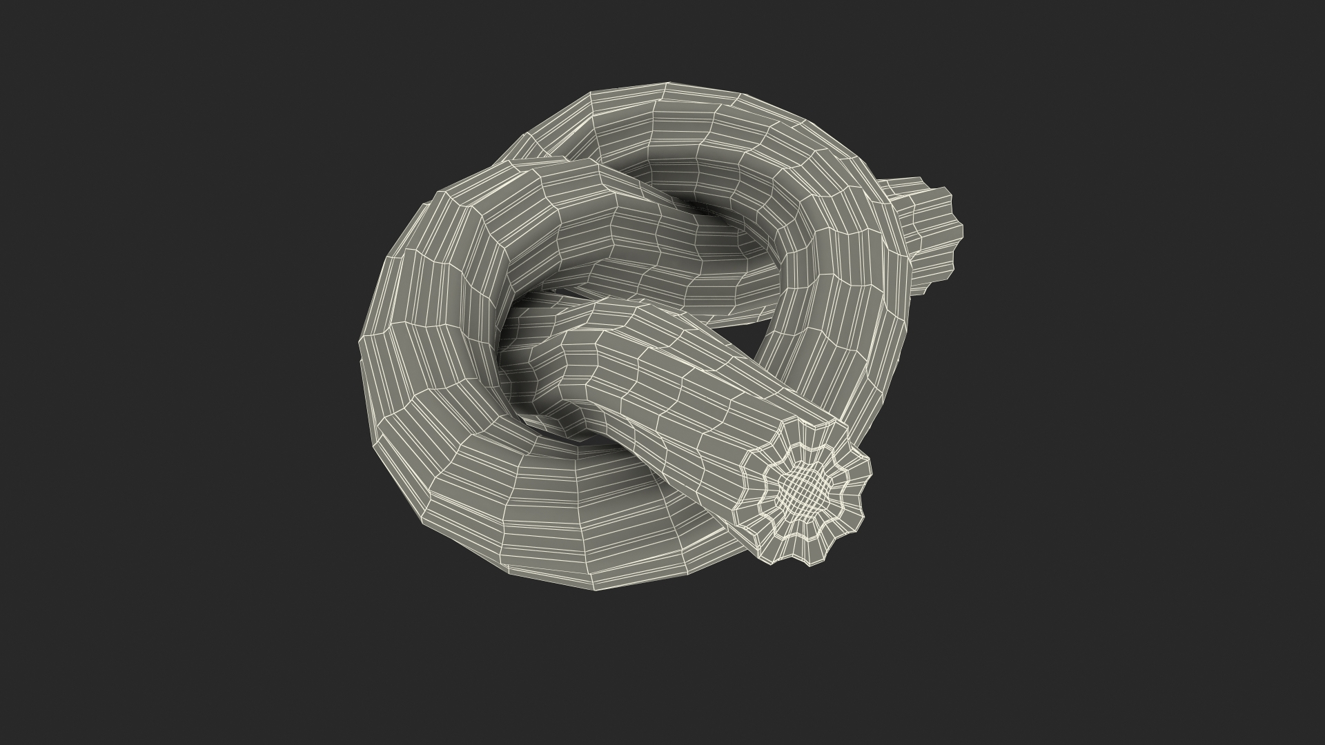 Licorice Twisted Rope Candy Tied in Knot model - TurboSquid 1736784