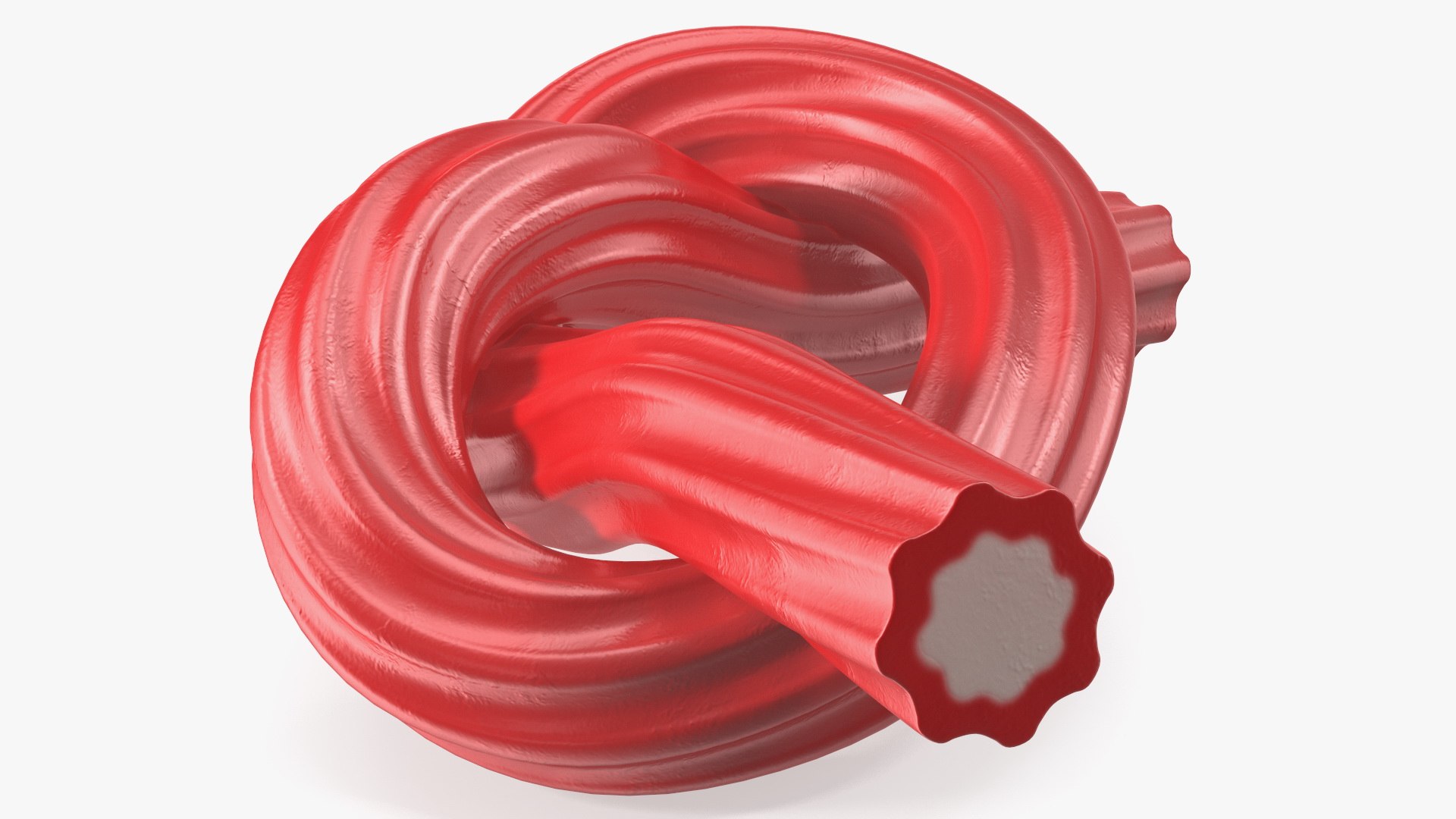 Licorice Twisted Rope Candy Tied in Knot model - TurboSquid 1736784