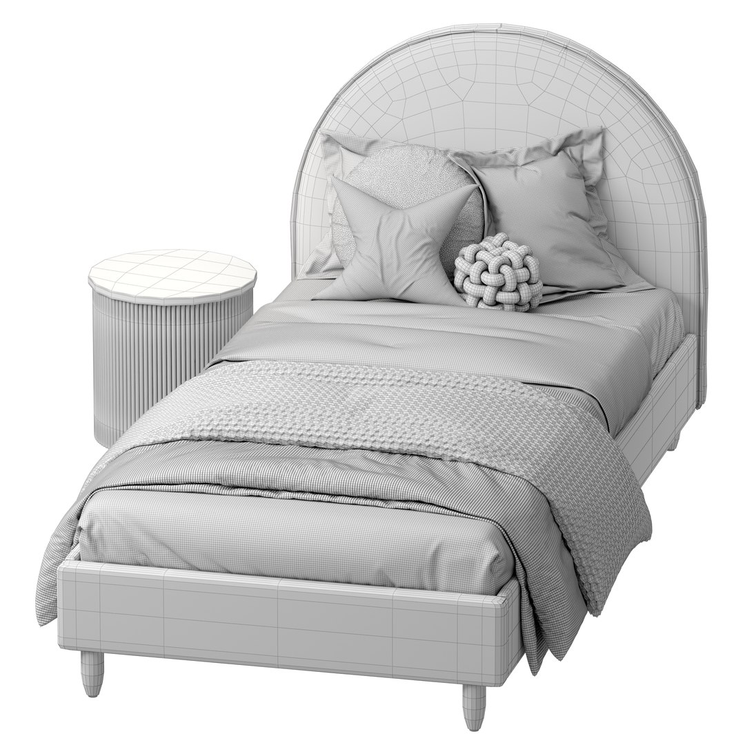 3D Imogen Single Bed Model - TurboSquid 1972217