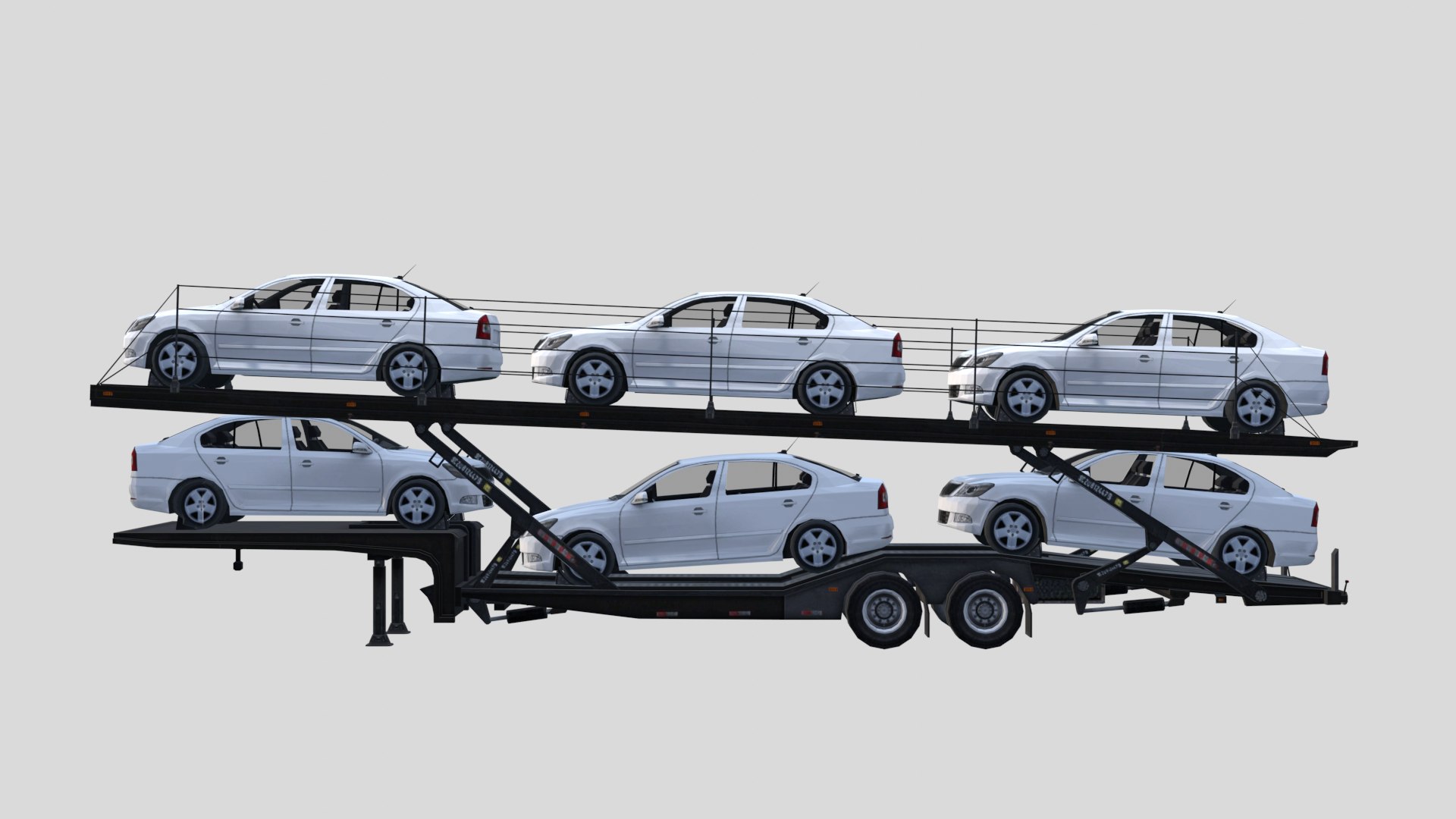 3D Transport Car Trailer - TurboSquid 2376373