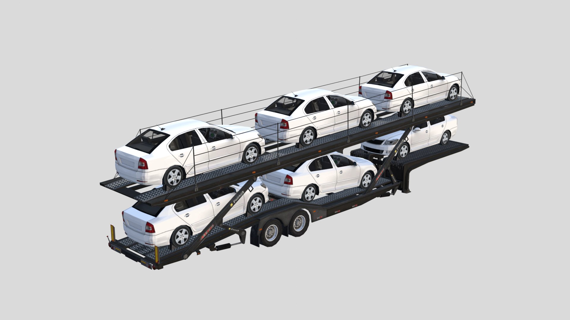 3D Transport Car Trailer - TurboSquid 2376373