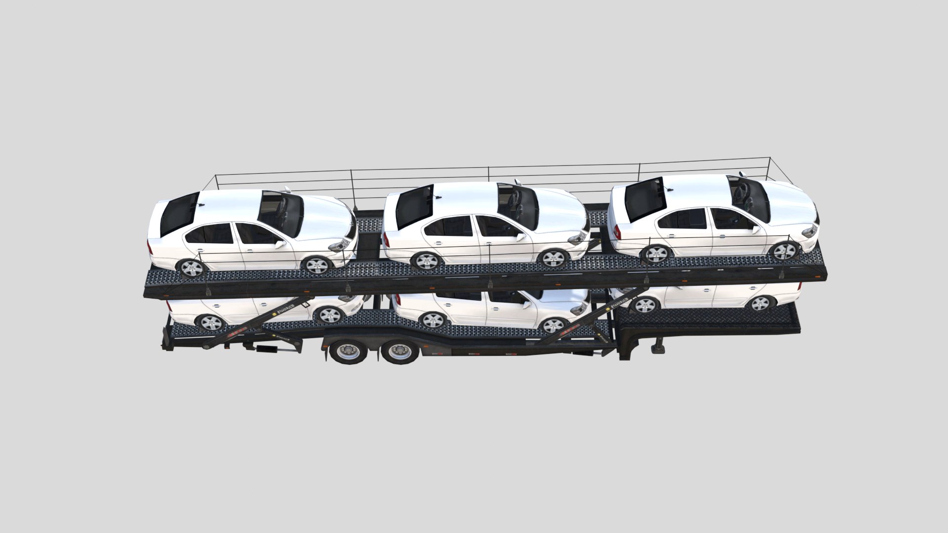 3D Transport Car Trailer - TurboSquid 2376373