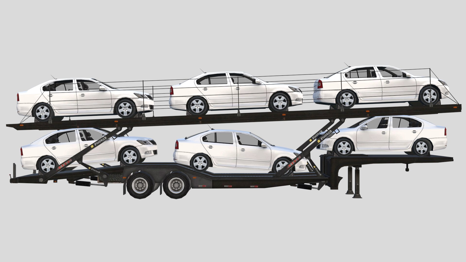 3D Transport Car Trailer - TurboSquid 2376373