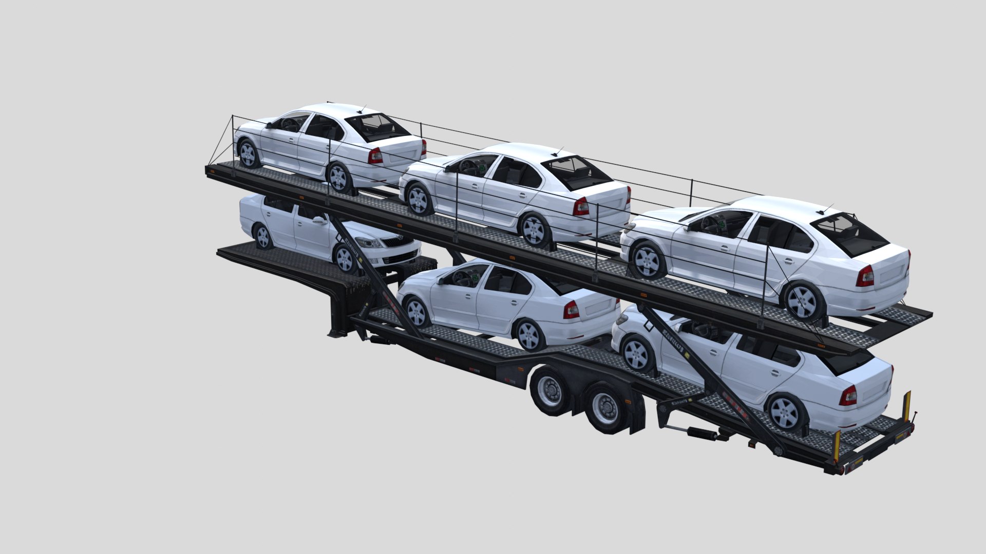3D Transport Car Trailer - TurboSquid 2376373