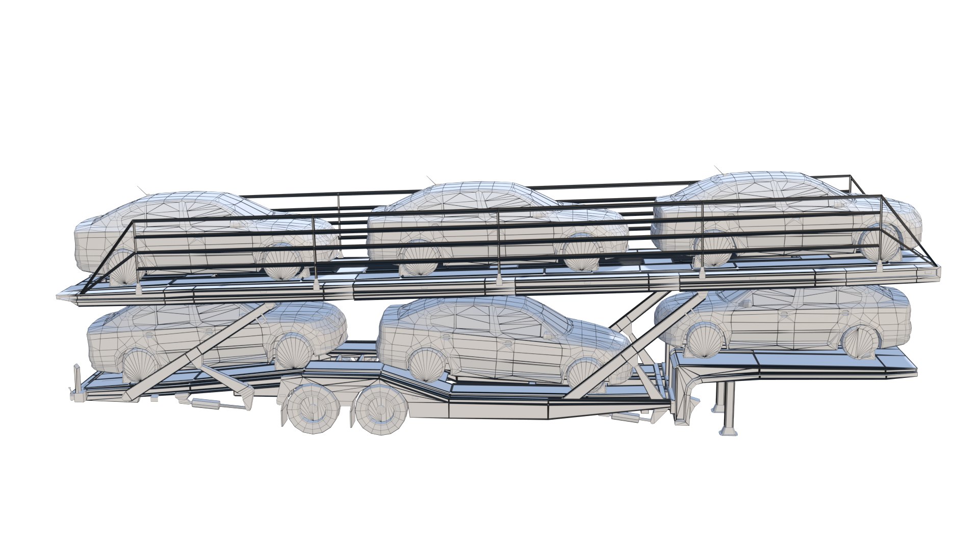 3D Transport Car Trailer - TurboSquid 2376373