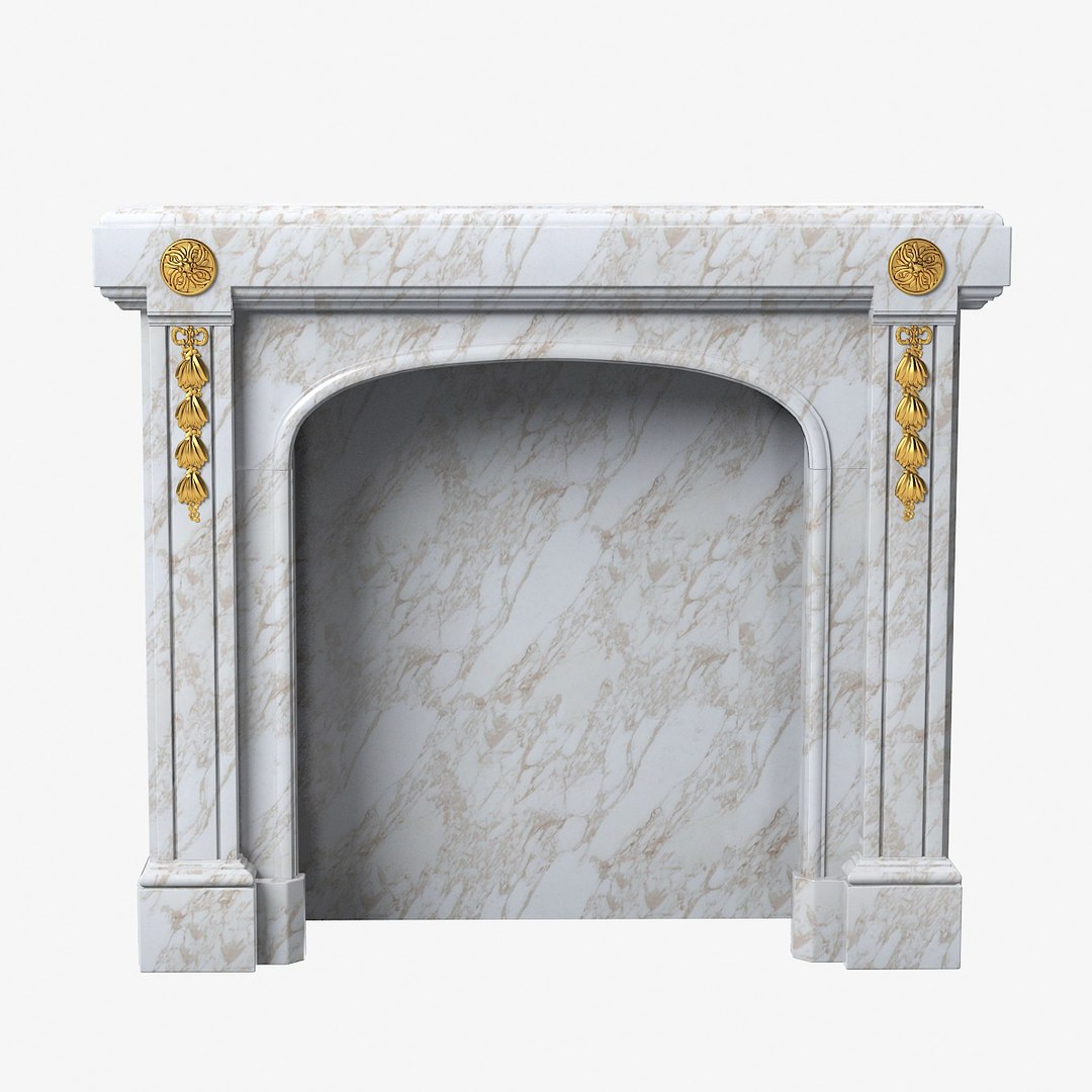 3d Model Grand Fireplaces Set