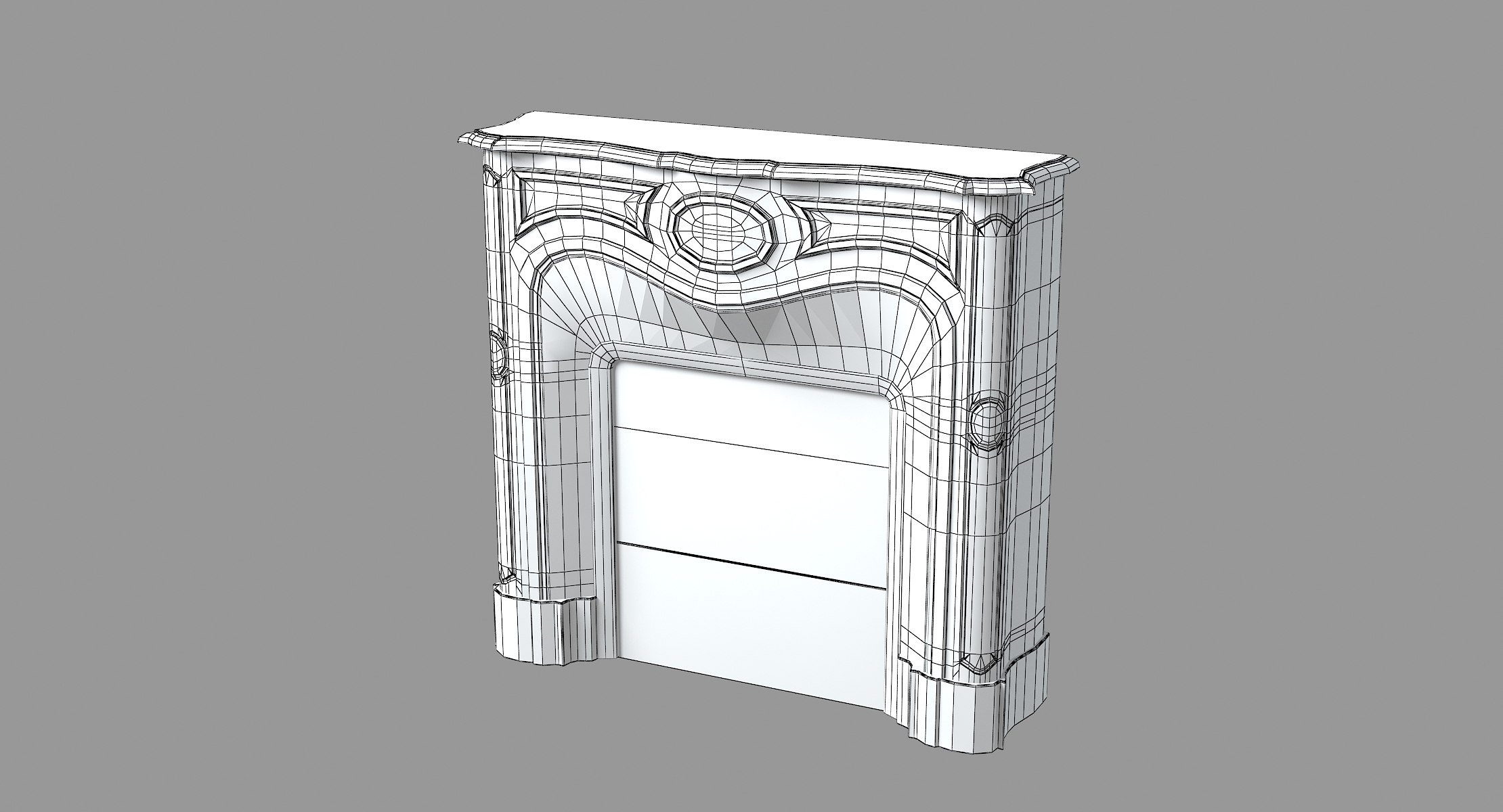 3d model grand fireplaces set