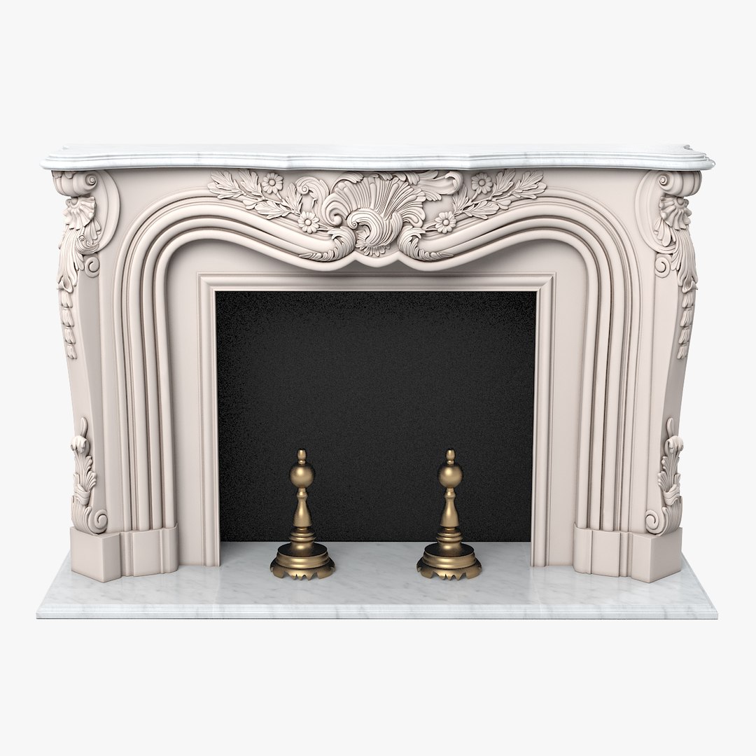 3d Model Grand Fireplaces Set