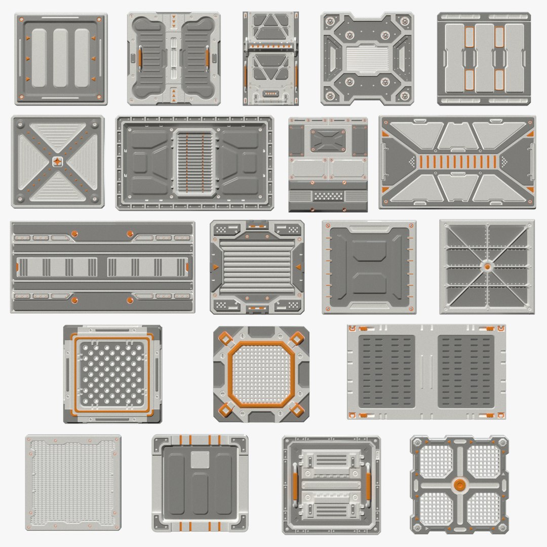 3D Model Sci-Fi Panels - Collection 3 - 20 Pieces - TurboSquid 2037937