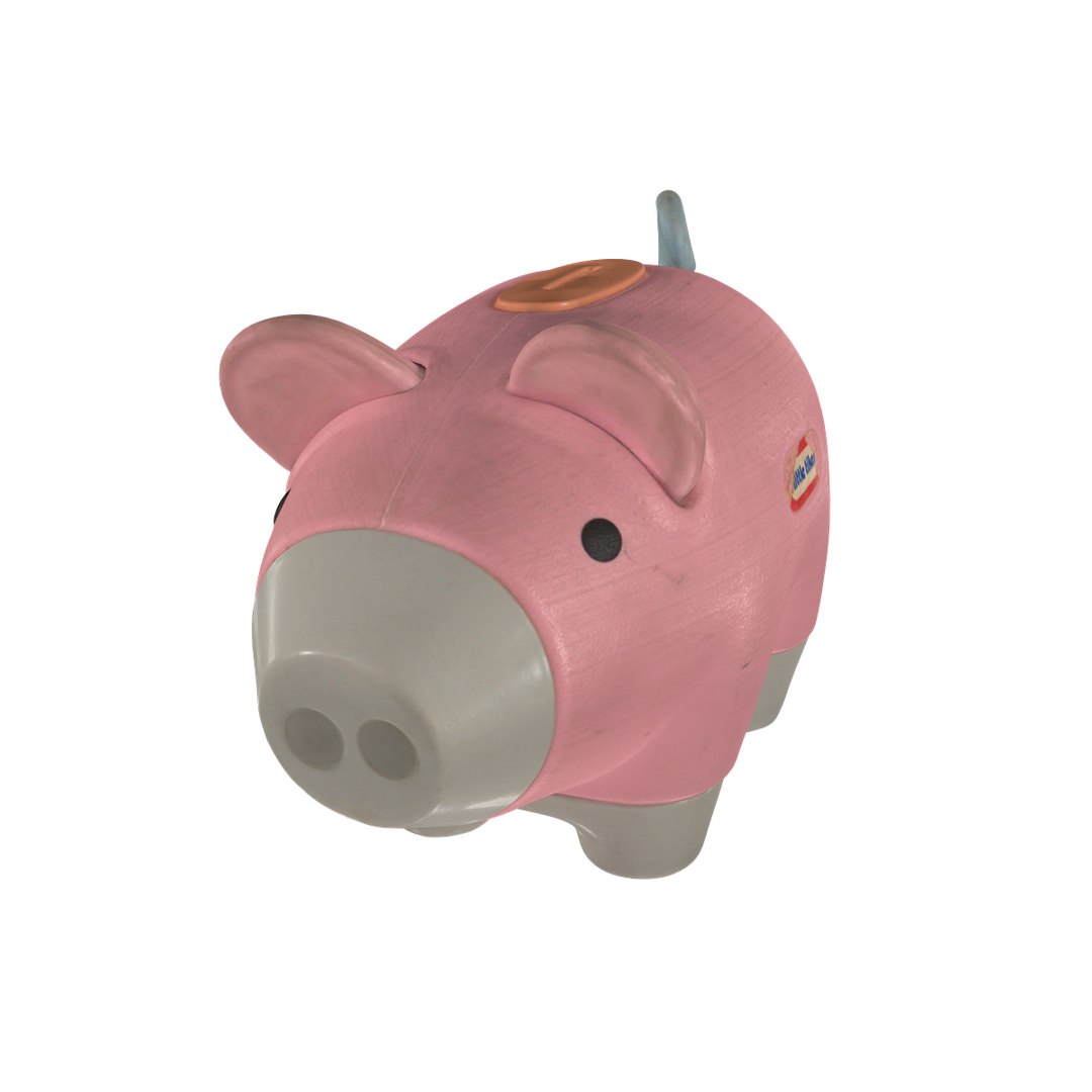 3D Game Ready Old Piggy Bank - TurboSquid 2048479