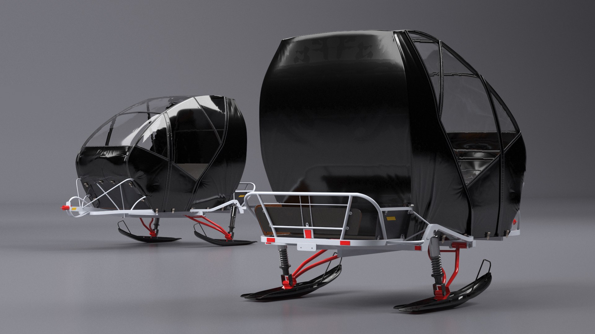 3D Closed Snowmobile Sleds - TurboSquid 2273110