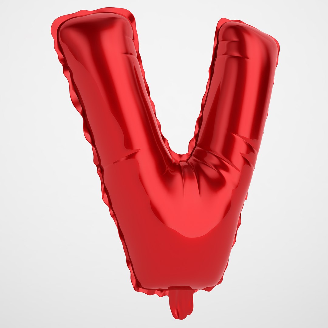Balloon letter v 3D - TurboSquid 1386854
