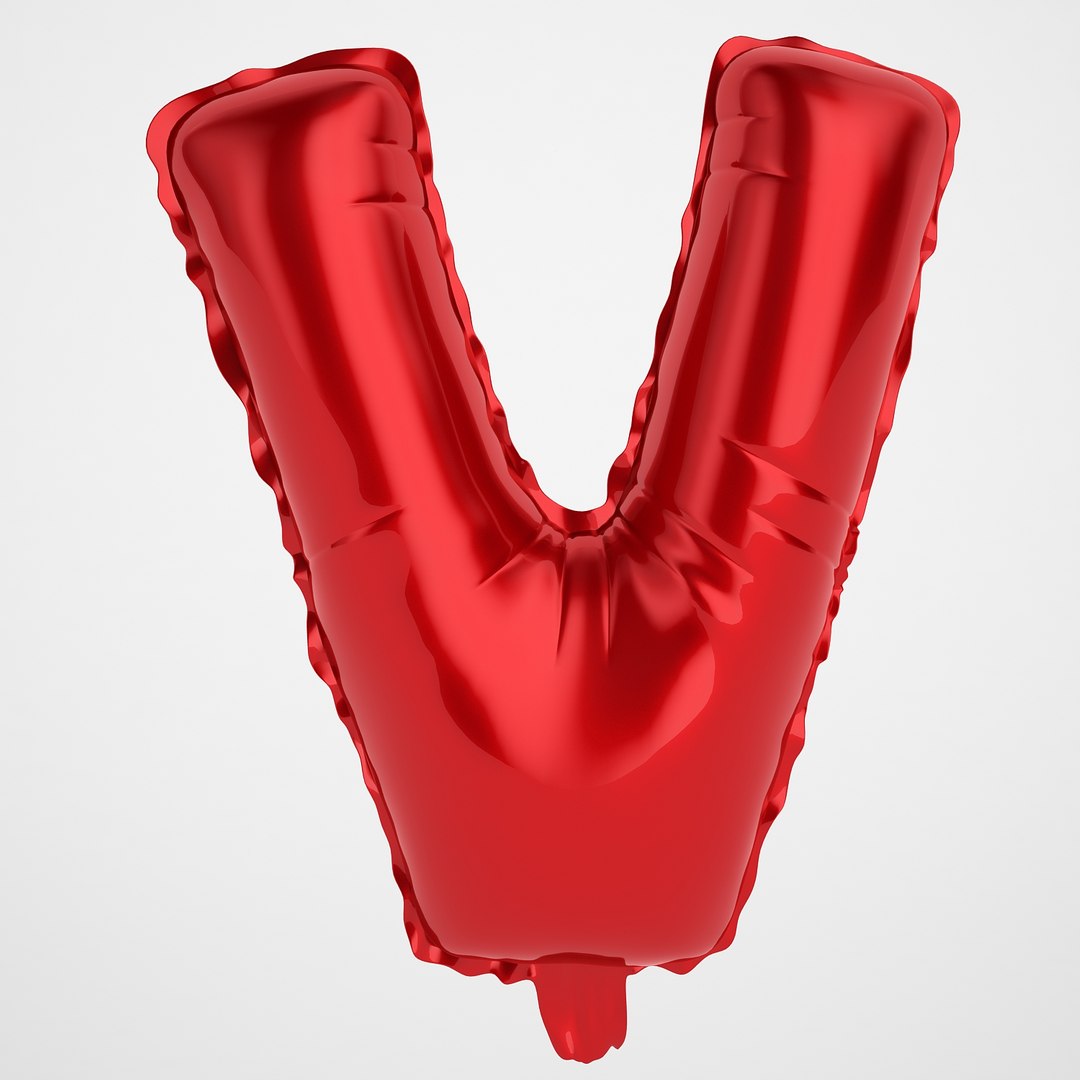 Balloon letter v 3D - TurboSquid 1386854