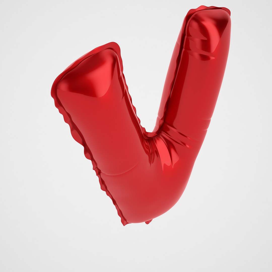 Balloon letter v 3D - TurboSquid 1386854
