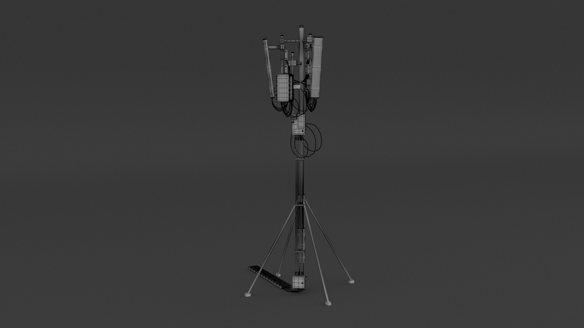 3D Roof Cell Phone Tower 1 Model - TurboSquid 2328517