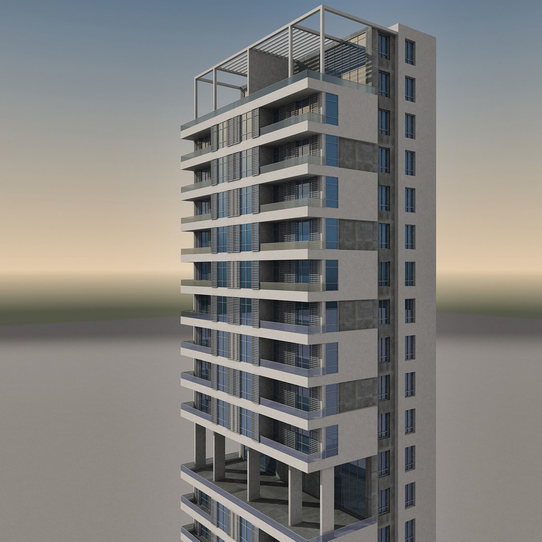 modern building 3d max