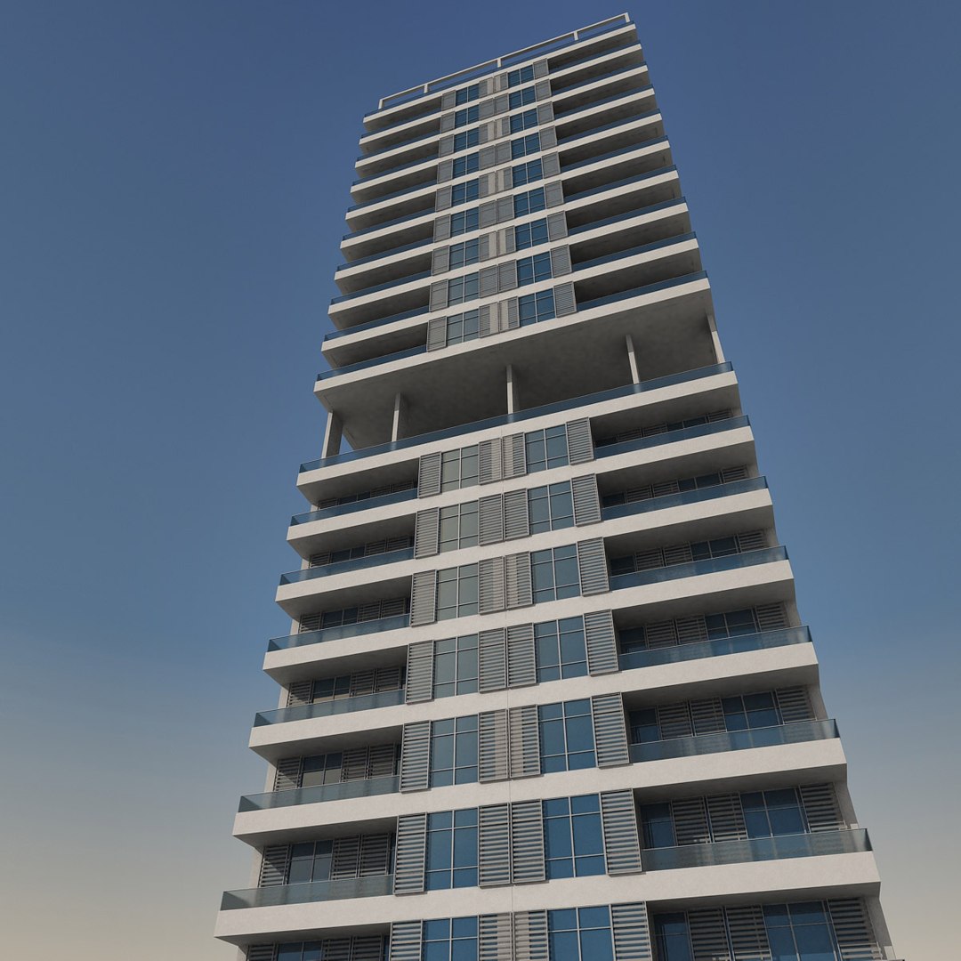 modern building 3d max