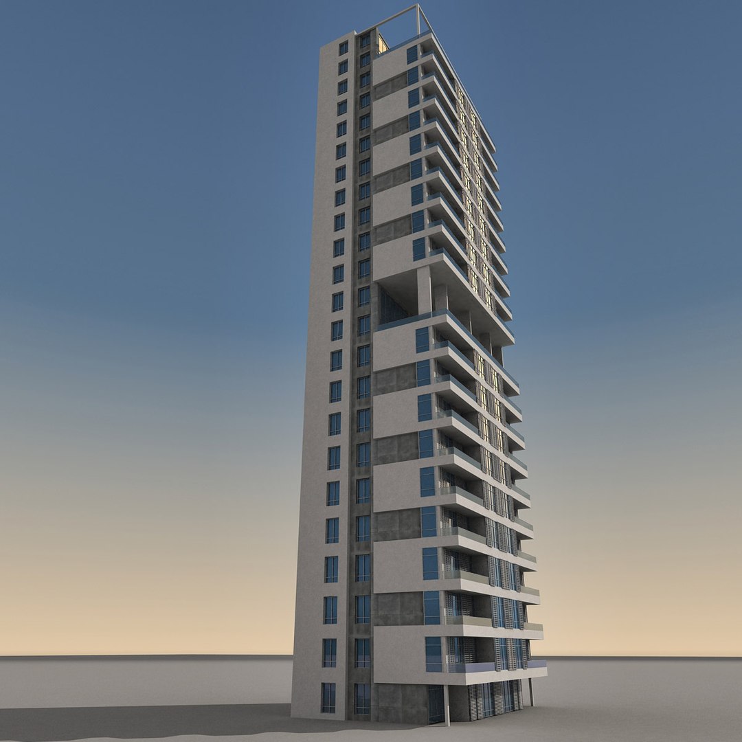 modern building 3d max