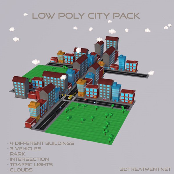 3d city pack model