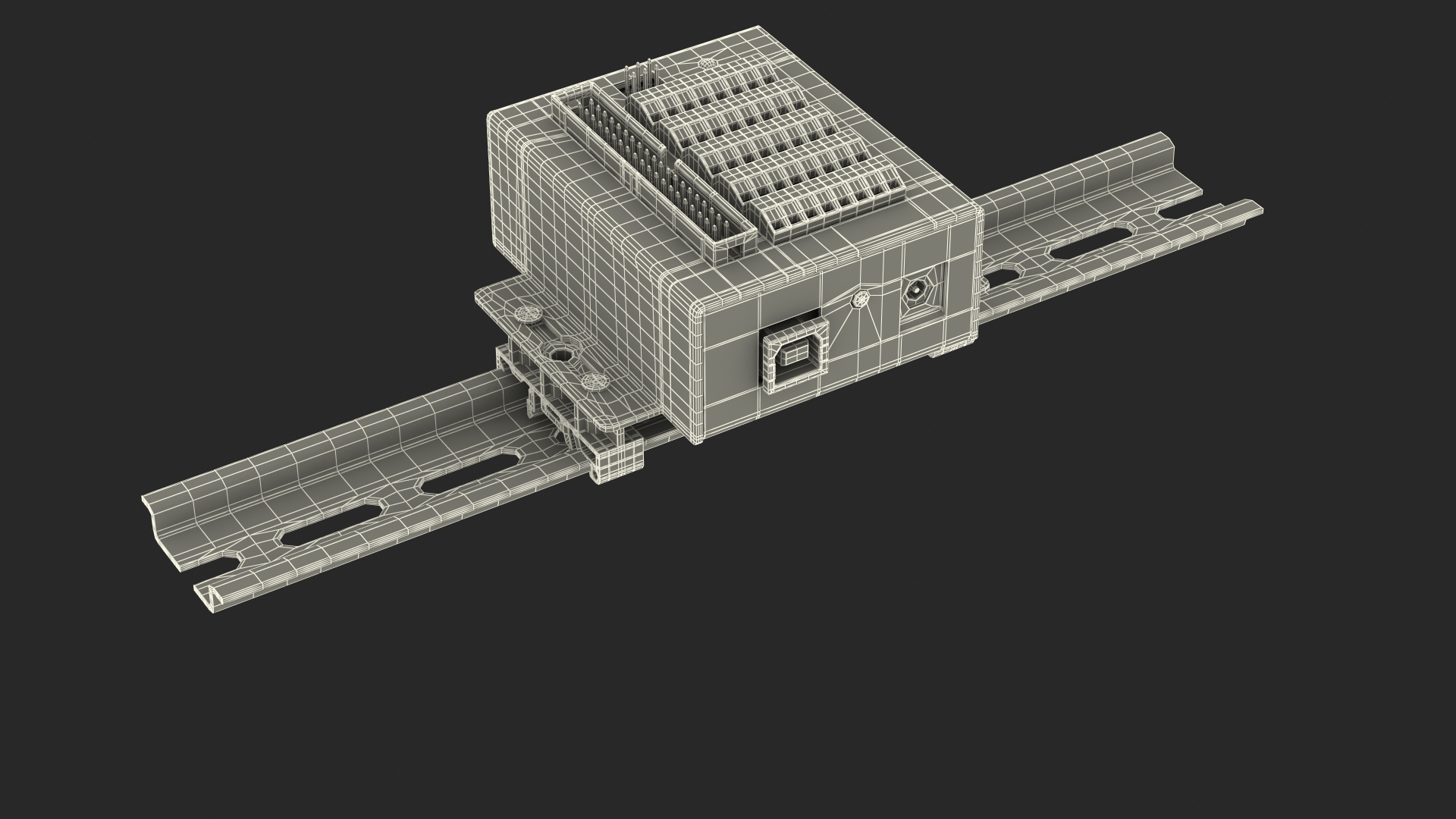 UNO Screw Terminal Block Din Rail 3D - TurboSquid 1905966