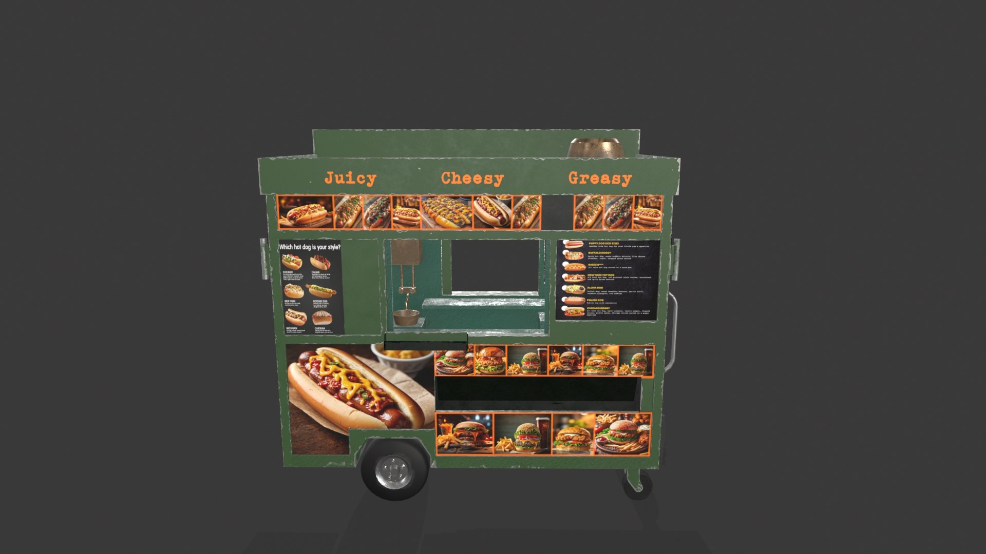 Food Cart 3D Model - TurboSquid 2463855