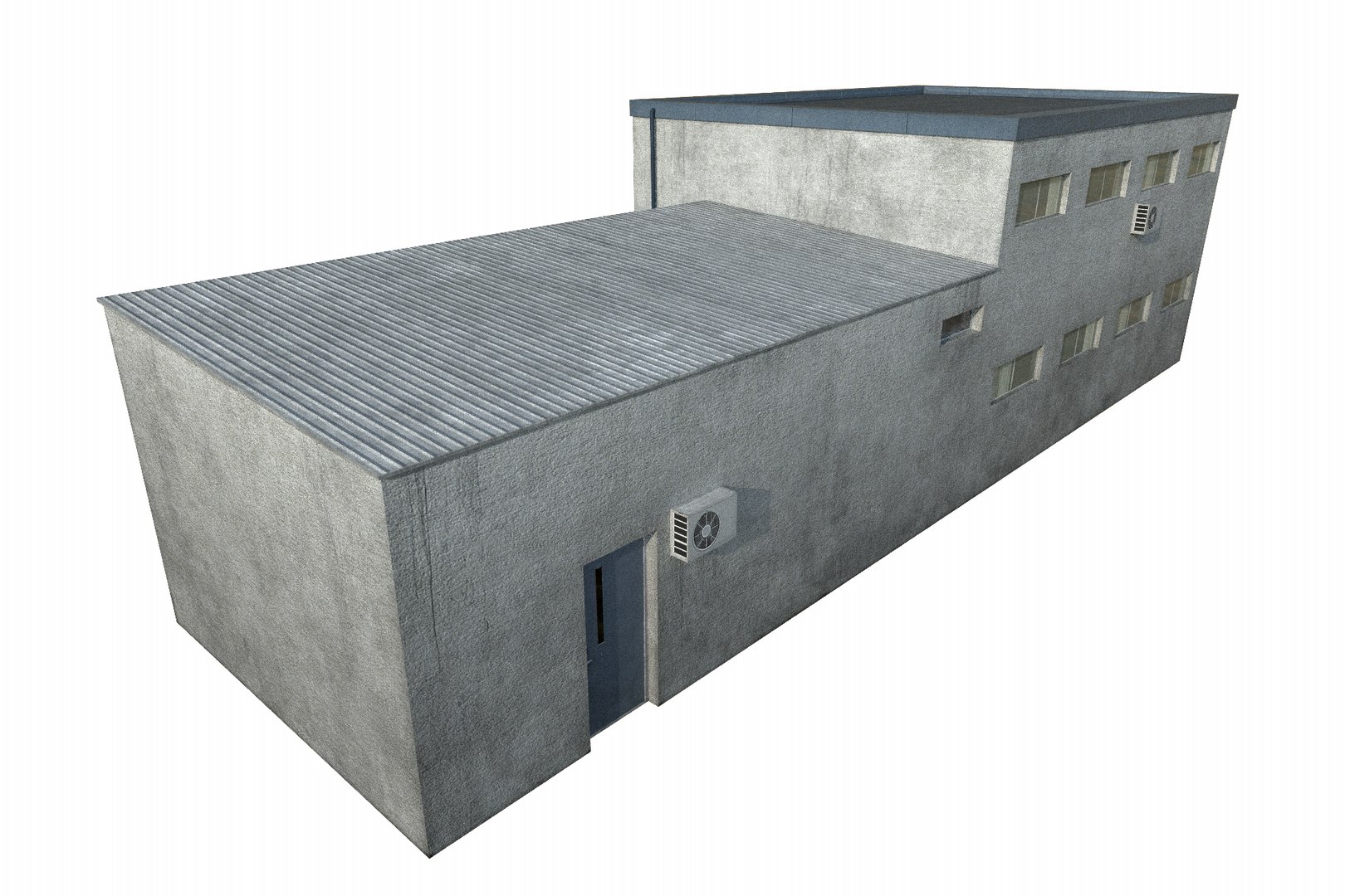 3D Model Lowpoly PBR Game Ready Building With Garage - TurboSquid 2335153