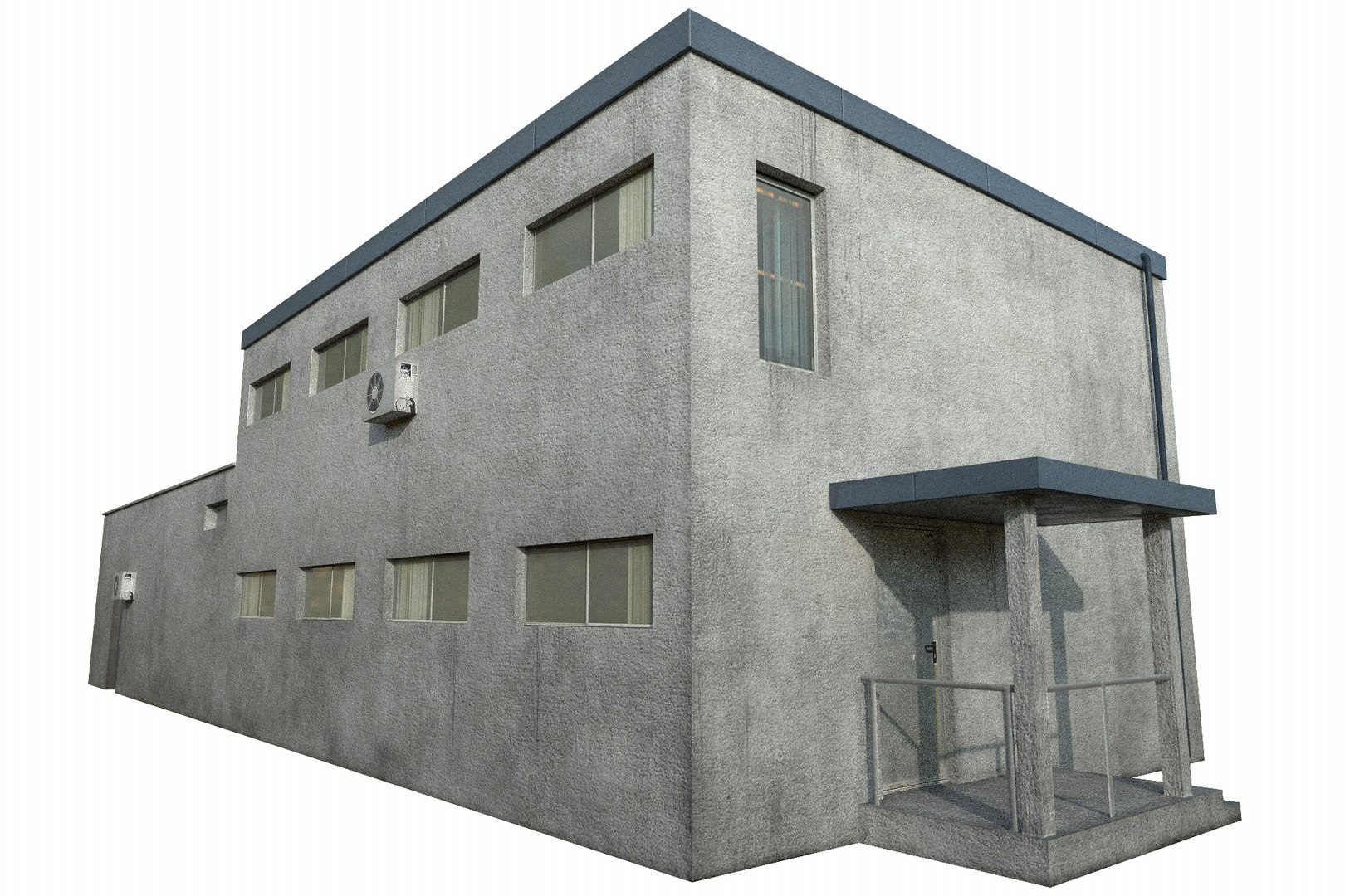 3D Model Lowpoly PBR Game Ready Building With Garage - TurboSquid 2335153