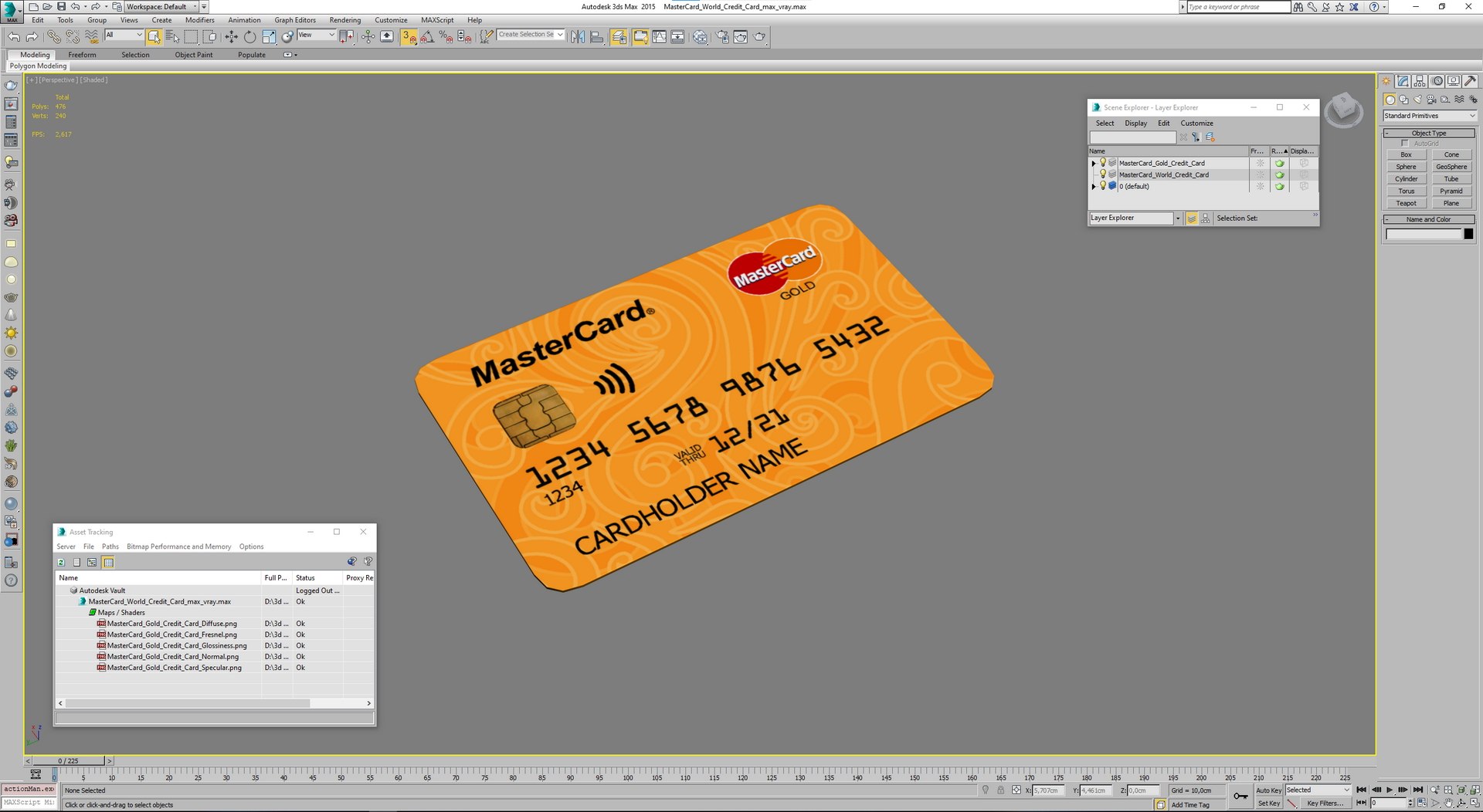 MasterCard Gold Credit Card 3D Model - TurboSquid 2045450