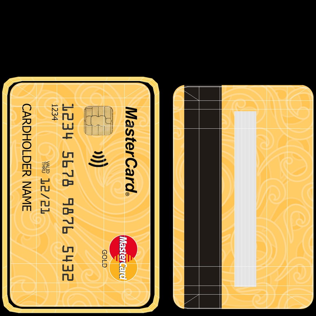 MasterCard Gold Credit Card 3D Model - TurboSquid 2045450