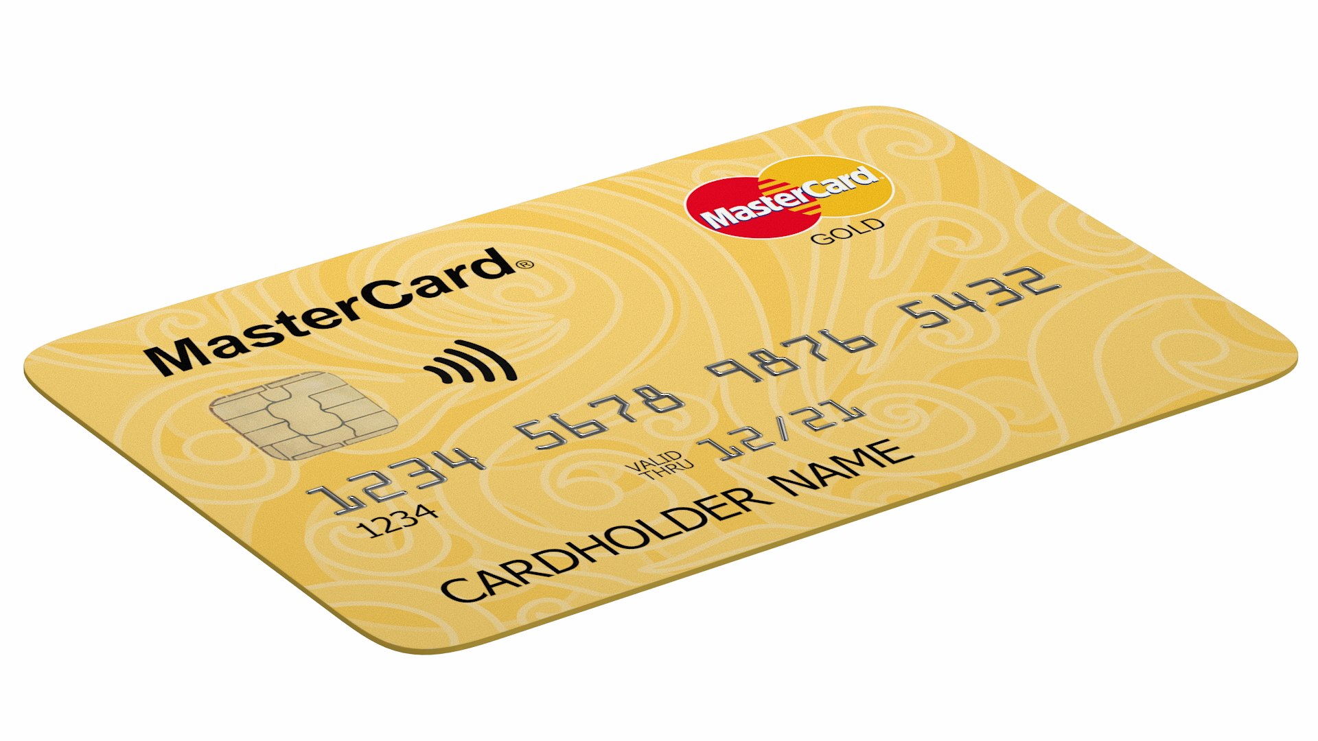 MasterCard Gold Credit Card 3D Model - TurboSquid 2045450