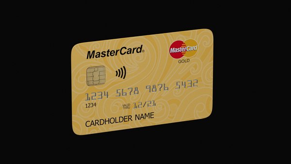 modelo 3d MasterCard Gold Credit Card - TurboSquid 2045450