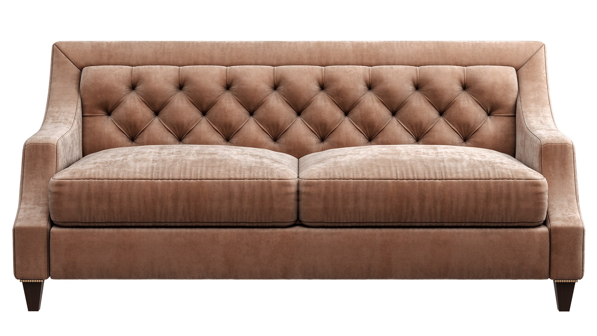 3D Model BAKER Max Tufted Sofa - TurboSquid 1865533